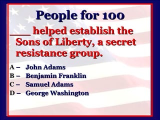 American Revolution Jeopardy | PPT