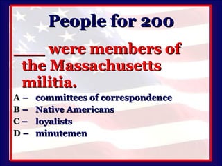 American Revolution Jeopardy | PPT