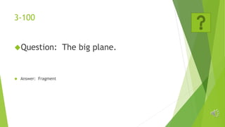 Sentence Jeopardy game | PPTX