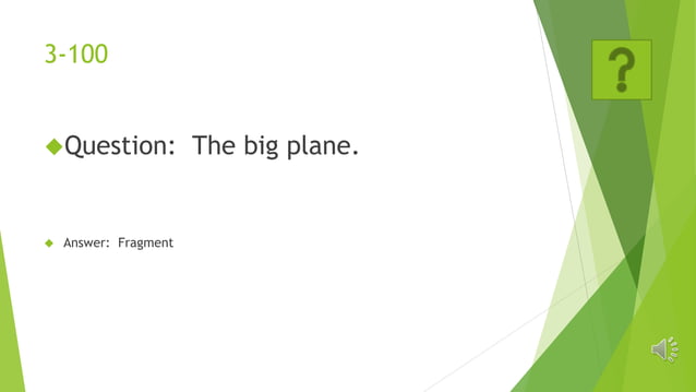 Sentence Jeopardy game | PPTX