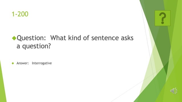 Sentence Jeopardy game | PPTX