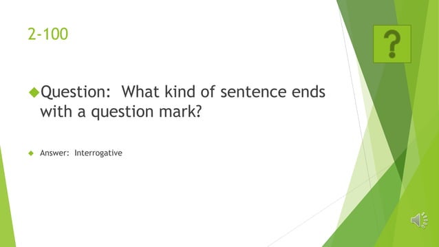 Sentence Jeopardy game | PPTX