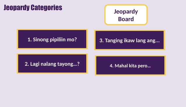 jeopardy Game: An interactive class activity | PPTX