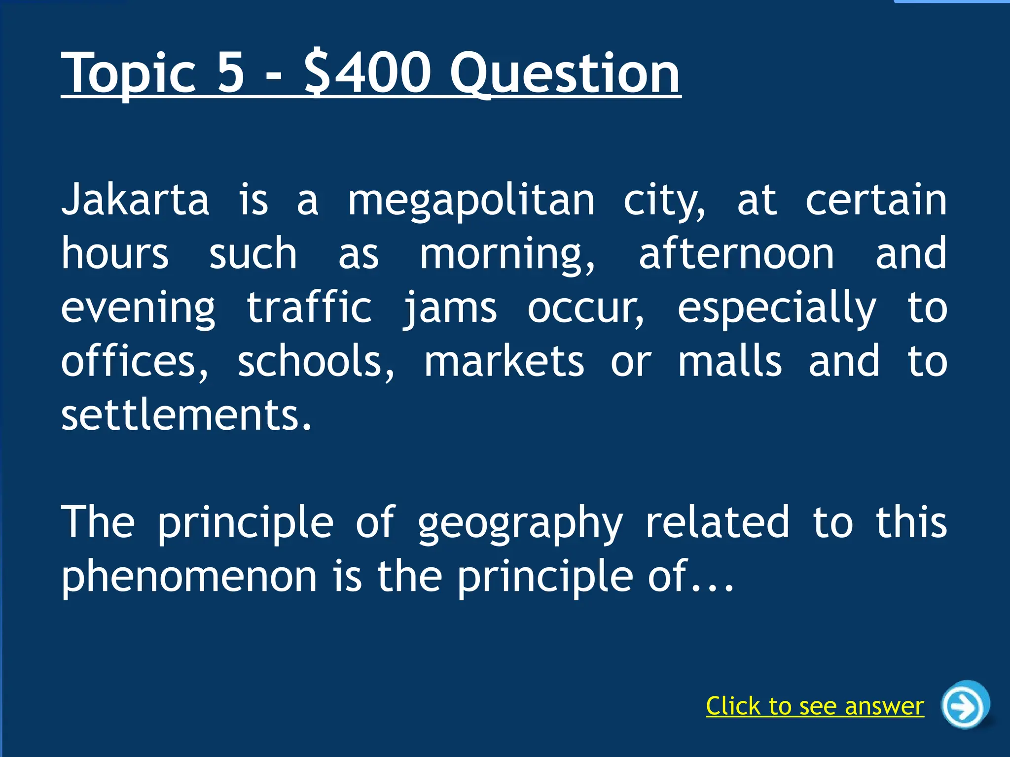 Jeopardy Game - Geography. Secondary Level | PPTX