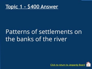 Jeopardy Game - Geography. Secondary Level | PPTX