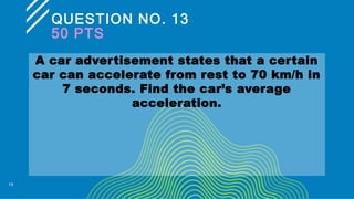 Jeopardy Game - Motion for Science 7.pptx | Physics | Science