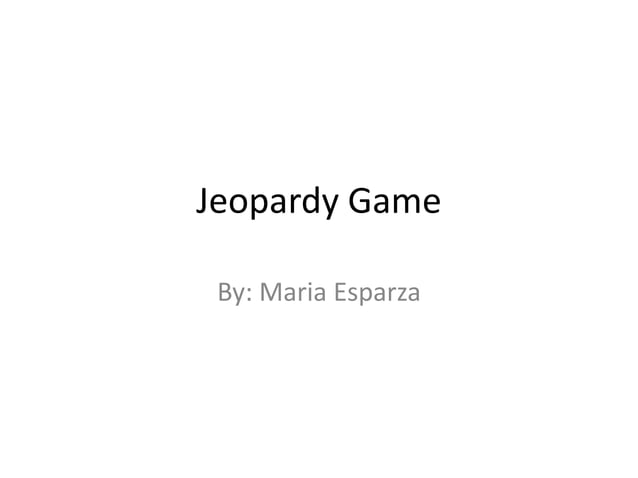 Jeopardy Game Fourth Grade Standards | PPTX