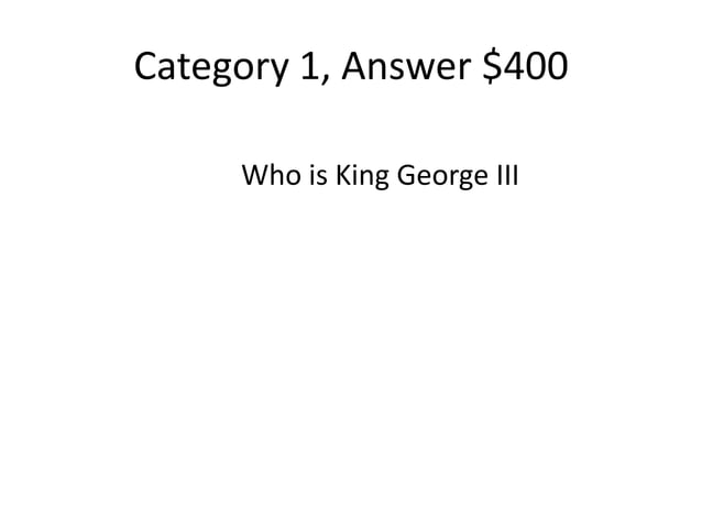 Jeopardy Game Fourth Grade Standards | PPTX