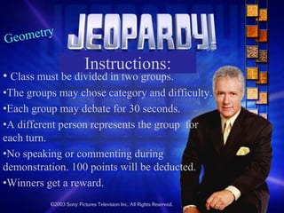 Jeopardy Geometry | PPTX