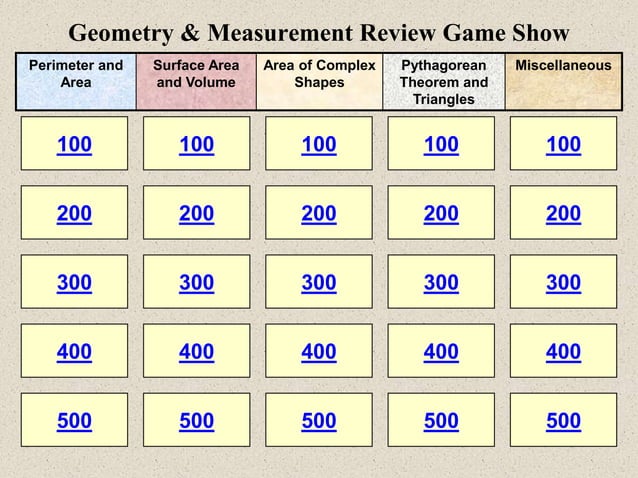 Jeopardy Geometry | PPT