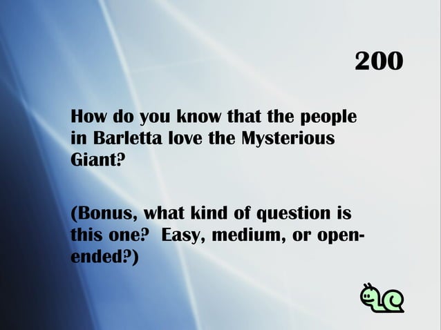 Jeopardy math chapter 9 and Mysterious Giant of Barletta | PPT ...