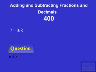 Jeopardy Mathathon Fractions | PPT