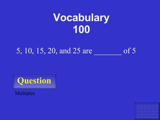 Jeopardy Mathathon Fractions | PPT