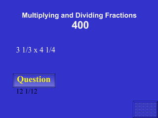 Jeopardy Mathathon Fractions | PPT