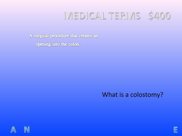 Jeopardy medical terminology | PPT
