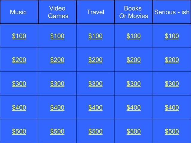 Jeopardy new getting to know you | PPTX