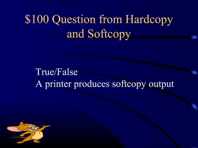 Jeopardy (output devices) | PPT