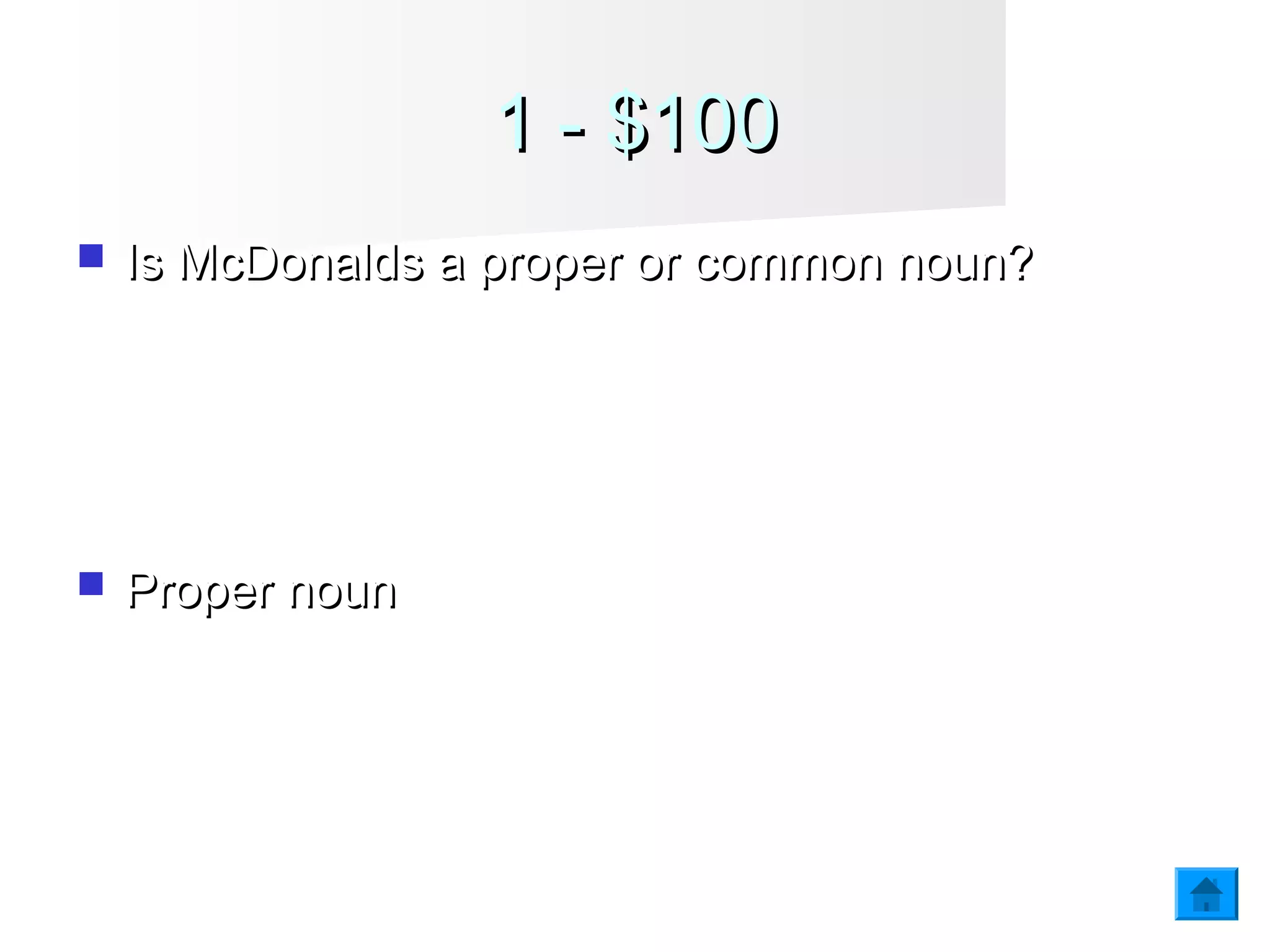 Jeopardy parts of speech | PPT