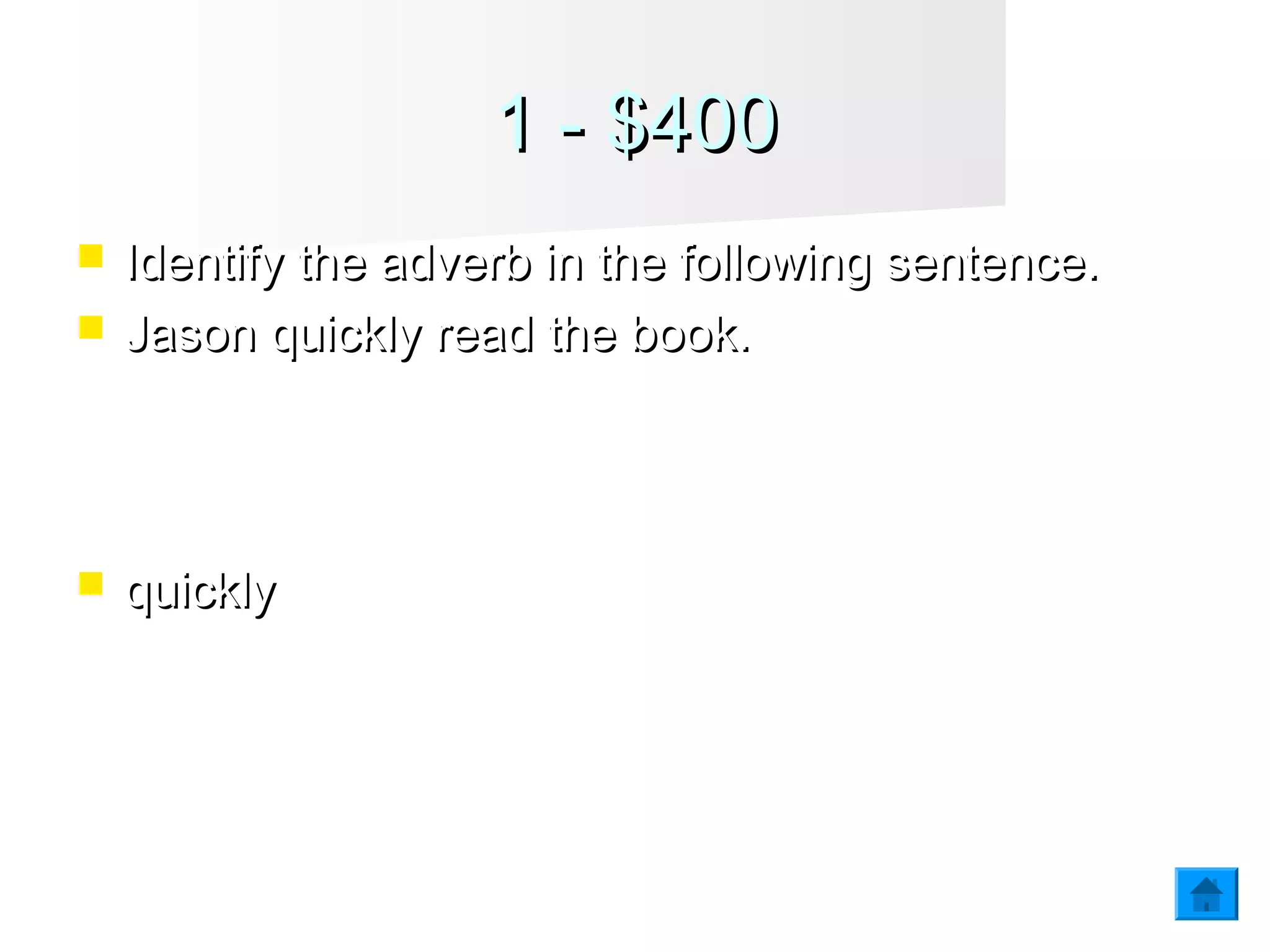 Jeopardy parts of speech | PPT
