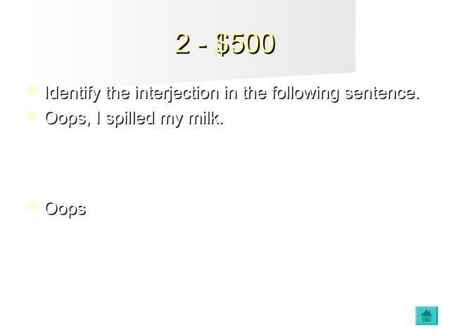 Jeopardy parts of speech | PPT