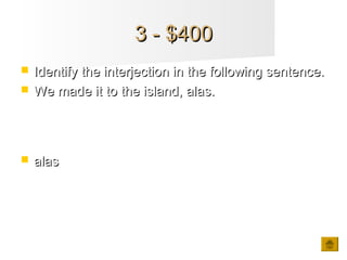 Jeopardy parts of speech | PPT