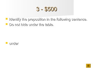 Jeopardy parts of speech | PPT