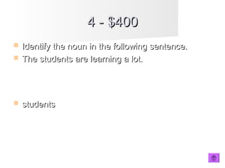 Jeopardy parts of speech | PPT
