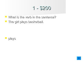 Jeopardy parts of speech | PPT