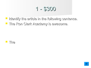 Jeopardy parts of speech | PPT