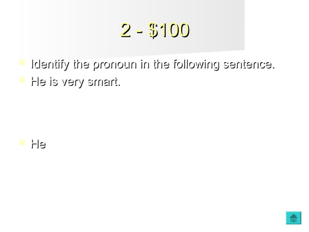 Jeopardy parts of speech | PPT