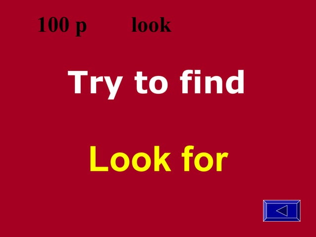 Jeopardy phrasal verbs | PPT | Science