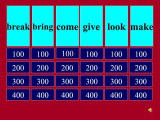 Jeopardy phrasal verbs | PPT | Science