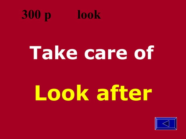 Jeopardy phrasal verbs | PPT | Science