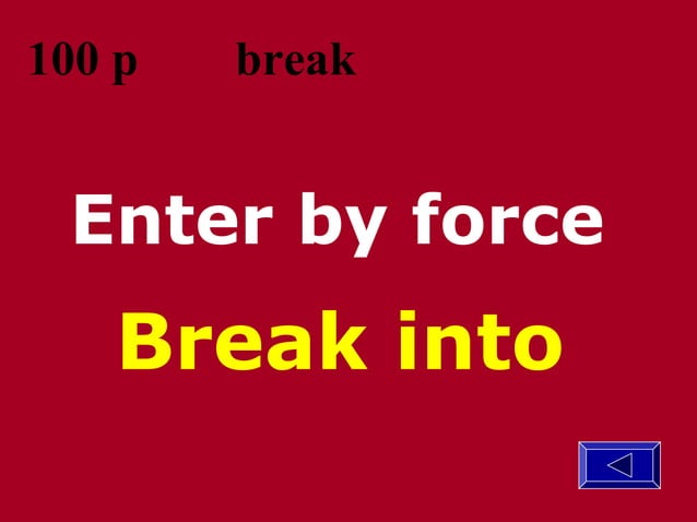 Jeopardy phrasal verbs | PPT | Science