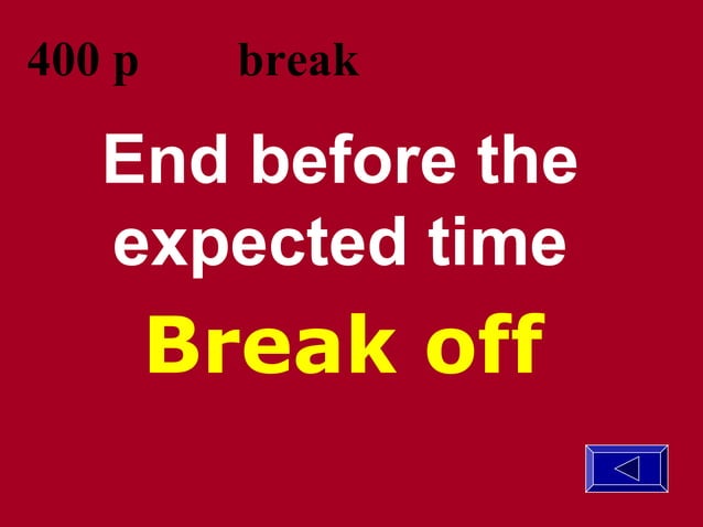 Jeopardy phrasal verbs | PPT | Science