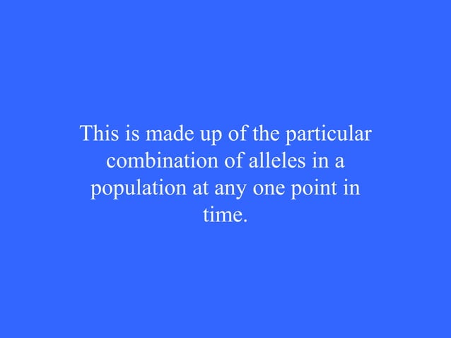 Jeopardy review game population genetics | PPT