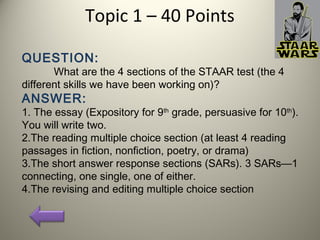 Jeopardy STAAR Wars 2003 | PPT