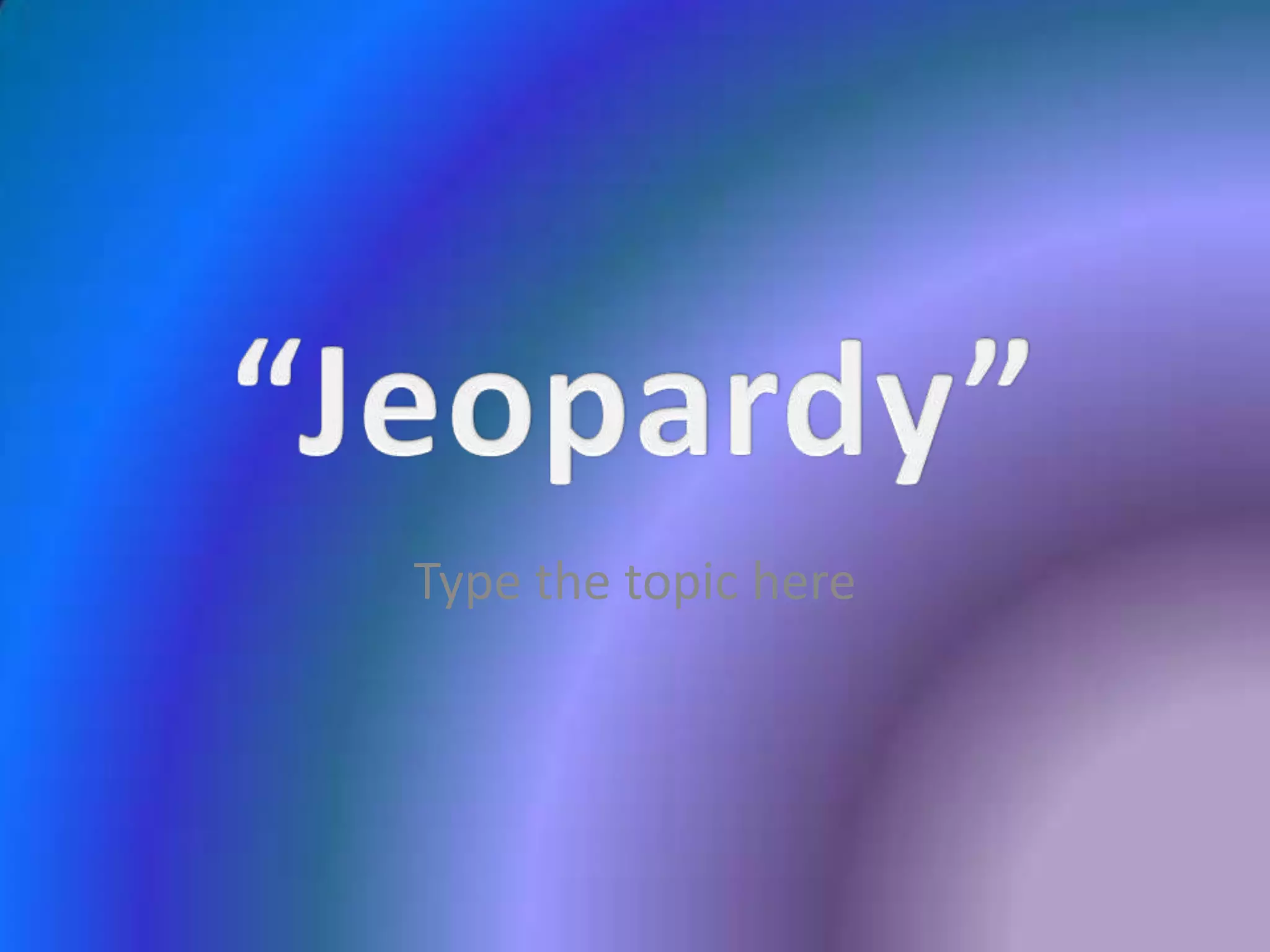 Jeopardy Template 6 Topic | PPTX