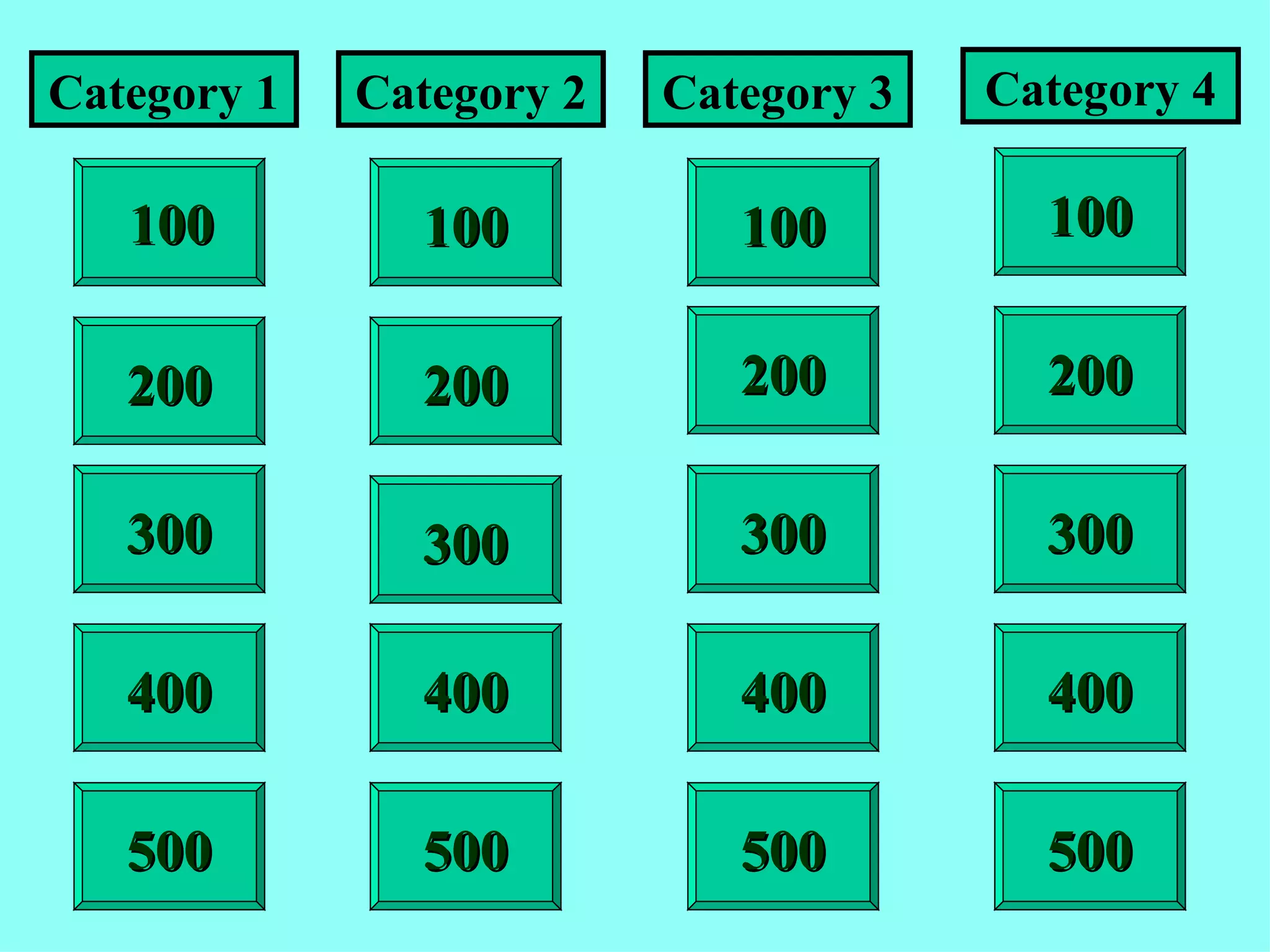 Jeopardy Template Student Use | PPT | Board Games and Puzzles | Games ...