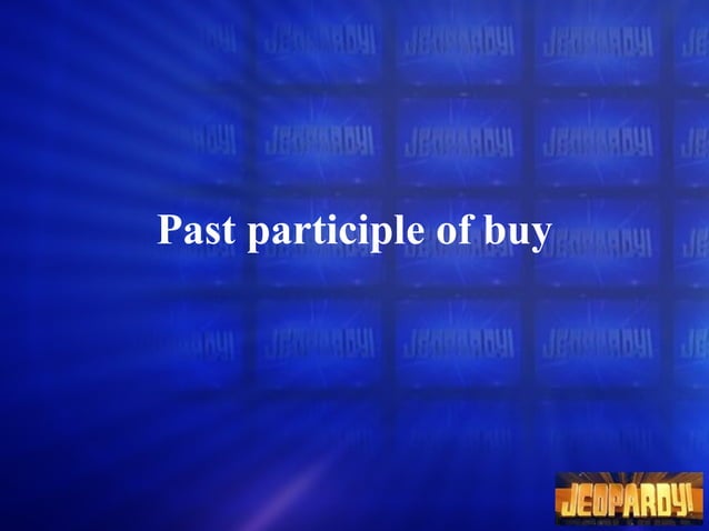 Jeopardy verbs | PPT