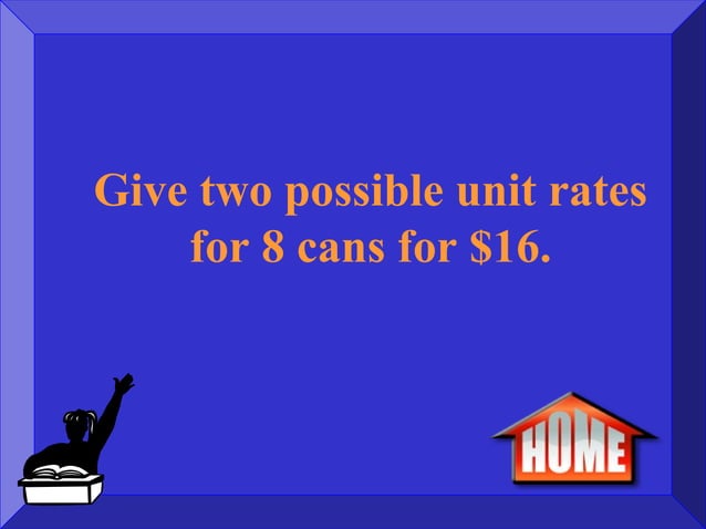 Jeopardy with percent change, literal equations, and dimensional anal ...