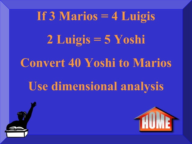 Jeopardy with percent change, literal equations, and dimensional anal ...