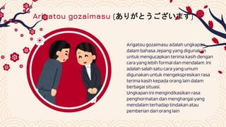 beberapa ucapan ucapan salam dalam bahasa jepang | PPTX