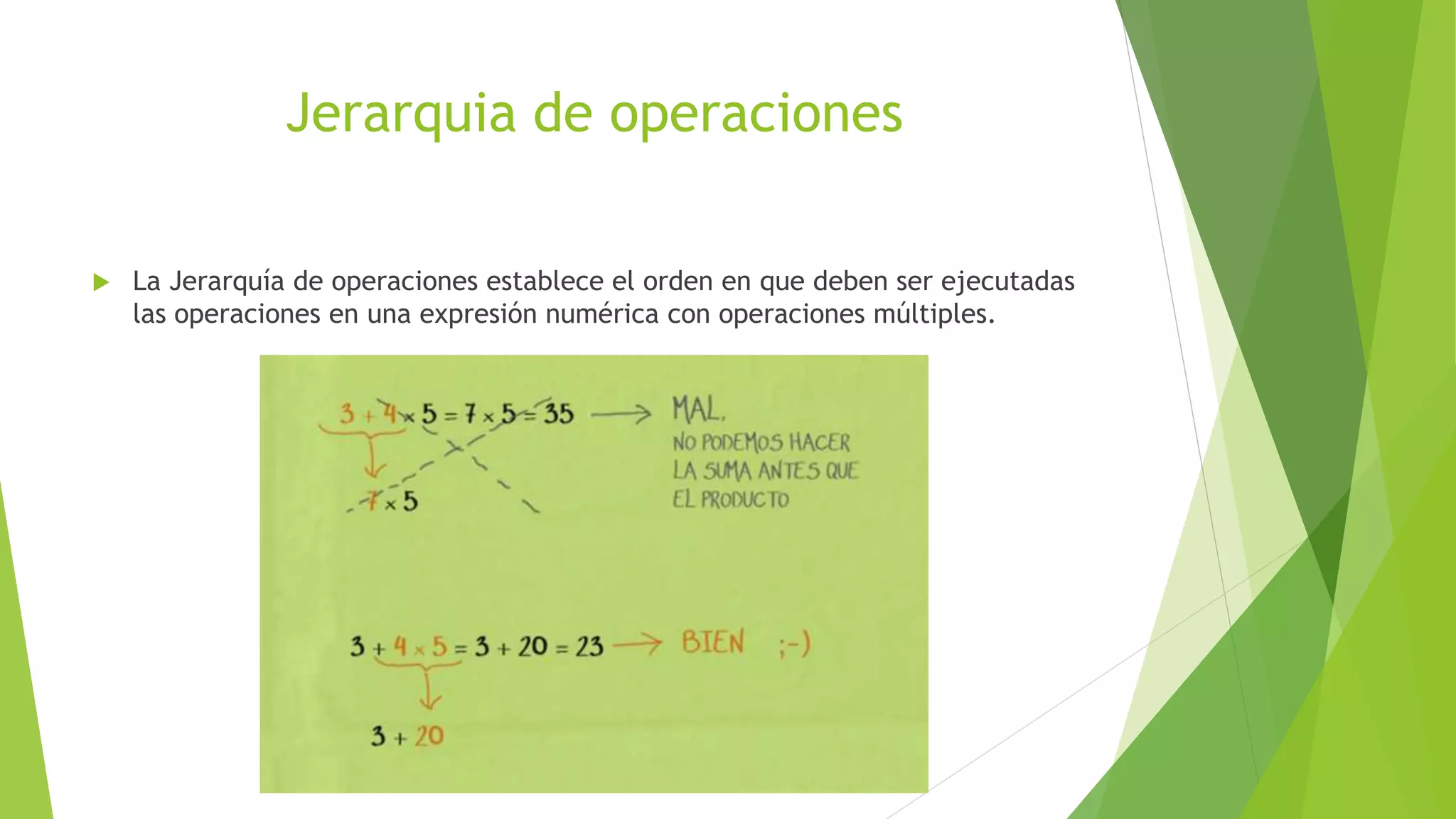 Jerarquia de operaciones y usos del parentesis | PPTX