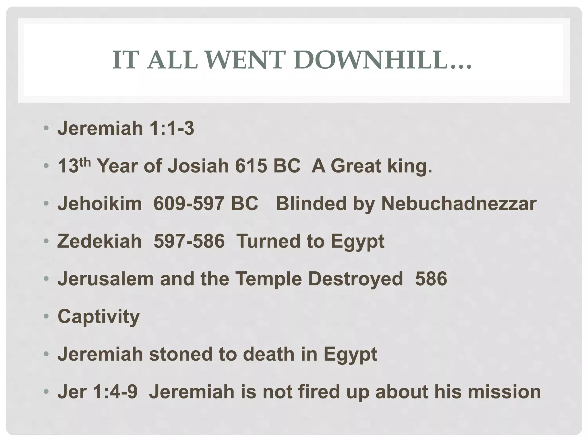 Jeremiah: The Burden of the Lord | PPTX
