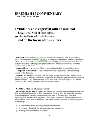 Jeremiah 17 commentary | PDF