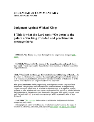 Jeremiah 22 commentary | PDF