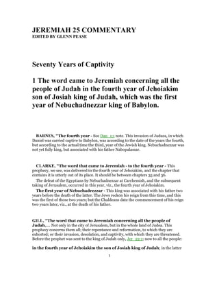 Jeremiah 25 commentary | PDF