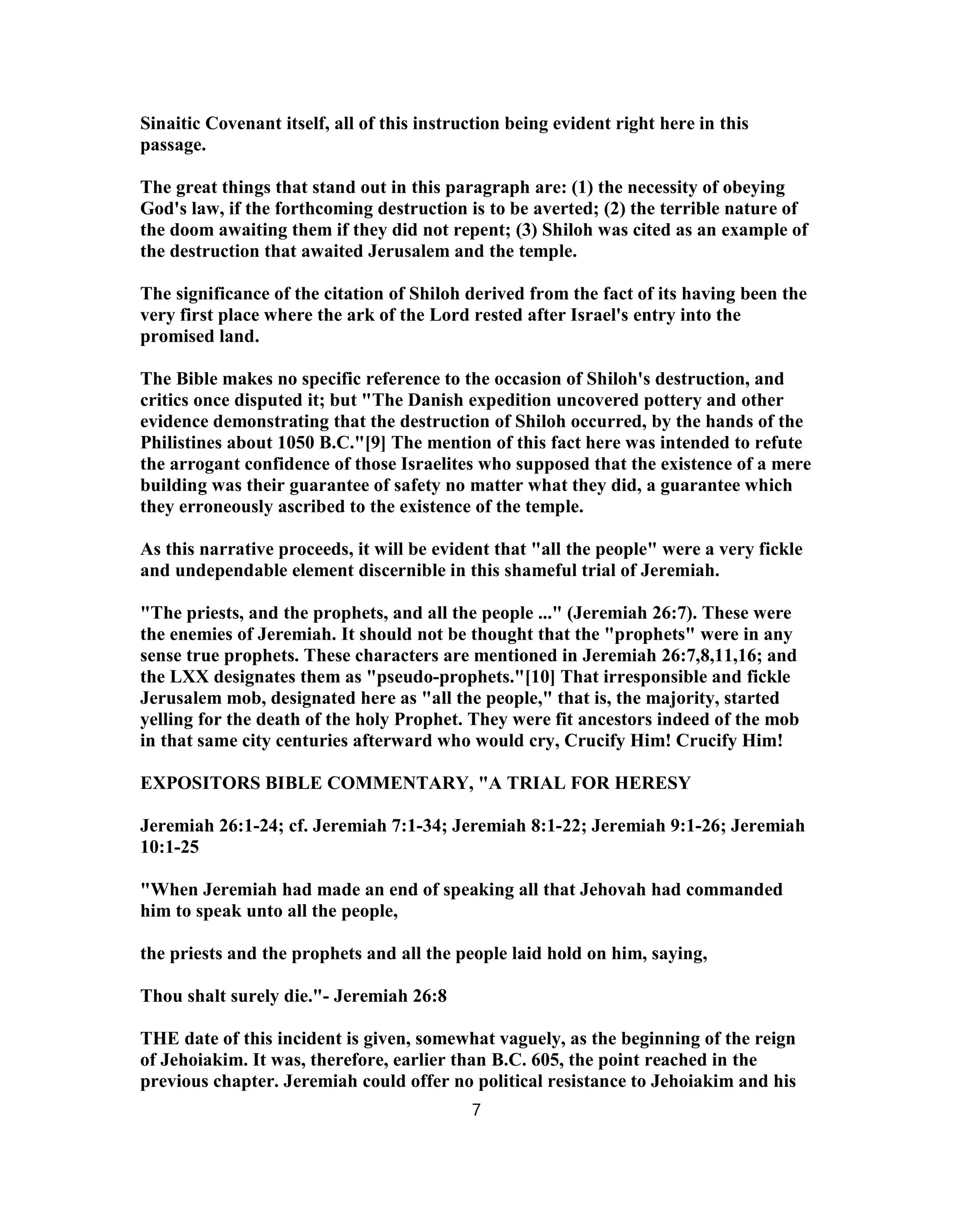 Jeremiah 26 commentary | PDF