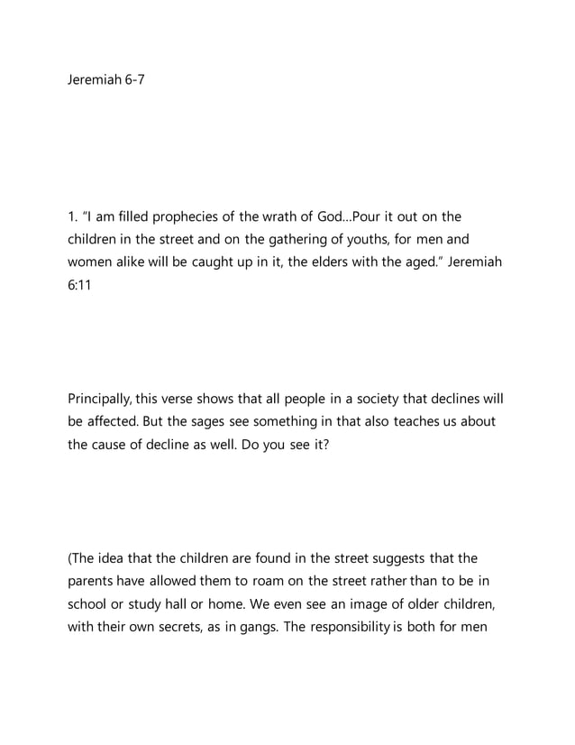 Jeremiah 6-7 | PDF